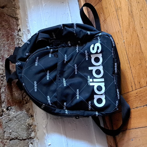 adidas | Bags | Adidas Core Mini Monogram Blackwhite Backpack Os | Poshmark